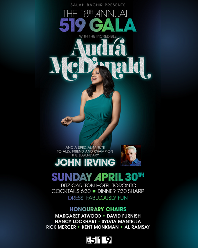 The 519 Annual Gala, a tribute to literary icon John Irving - April 30 ...